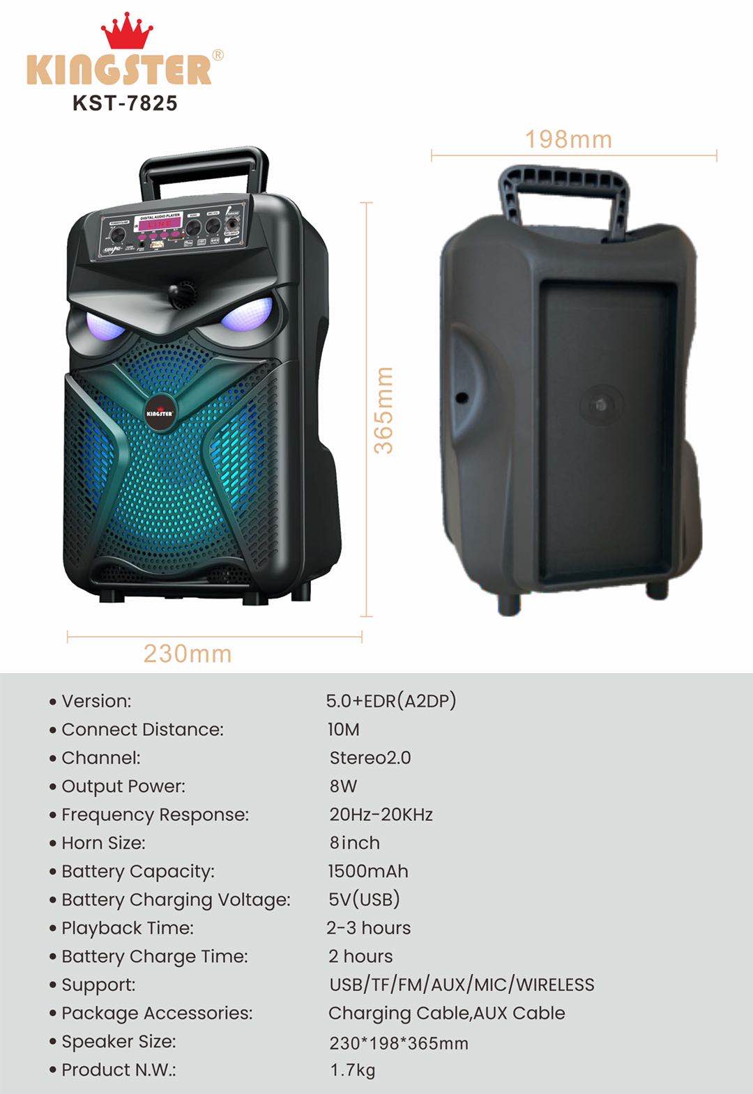 KST-7825 Speaker - Kingster