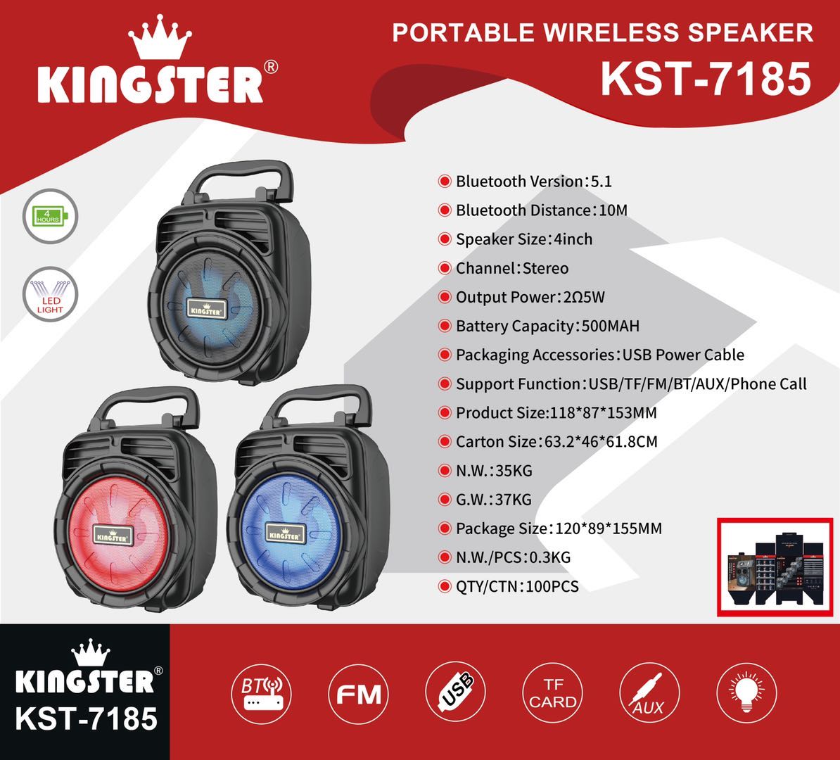 KST-7185 Speaker - Kingster