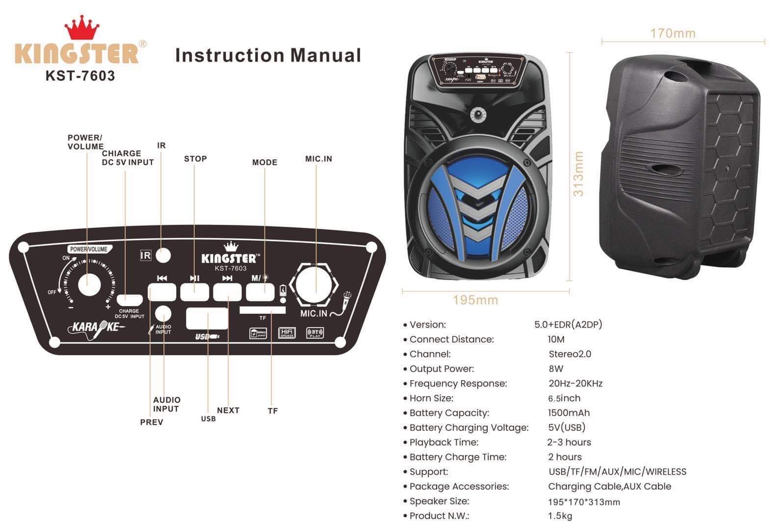 KINGSTER KST-7603 - Kingster